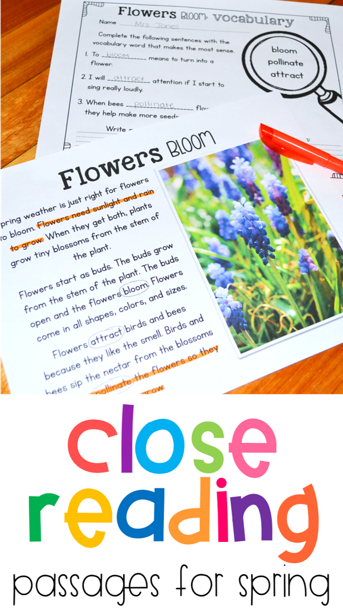 Close Reading in 1st Grade - Spring Edition - Susan Jones Teaching