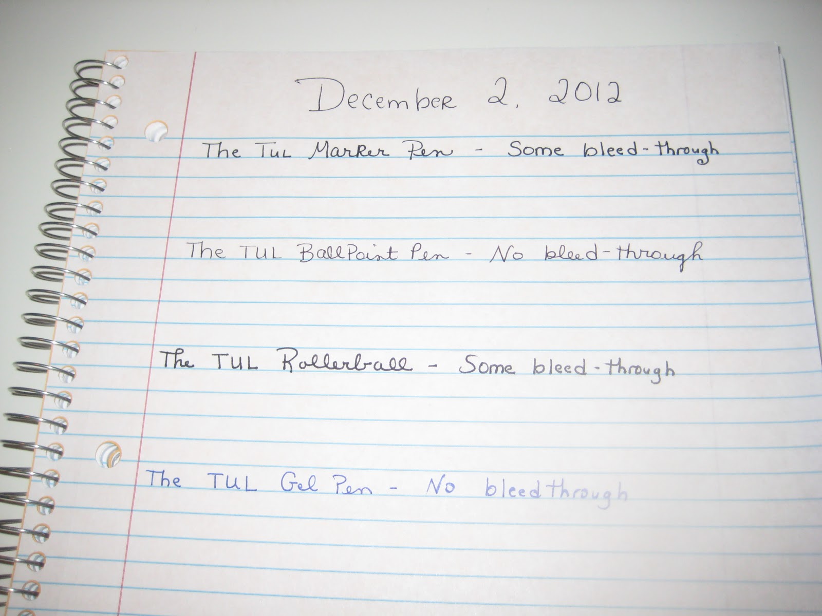 Letters & Journals: TUL Pen Review and Giveaway