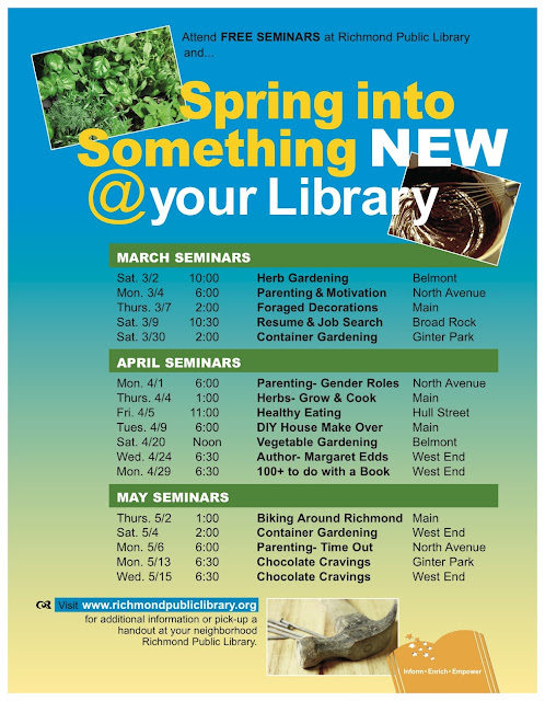 Richmond Public Library Staff Picks: Spring Programs for Adults