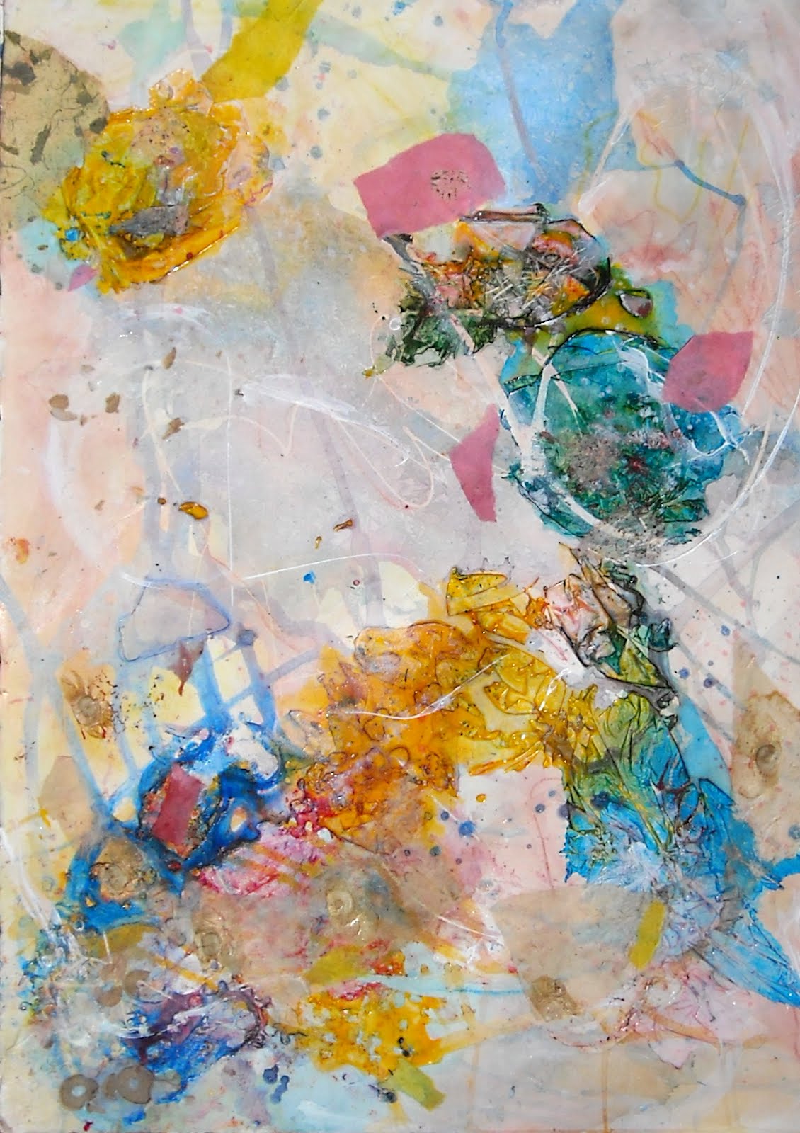 Daily Painters Abstract Gallery: Abstracts on Paper by Mickey Bond