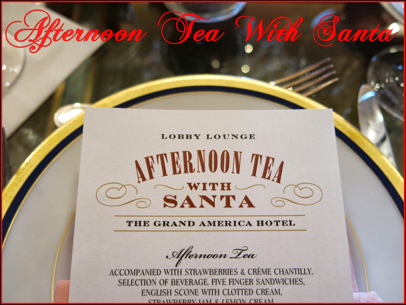 Afternoon Tea With Santa at the Grand America Hotel - Purple Chocolat Home