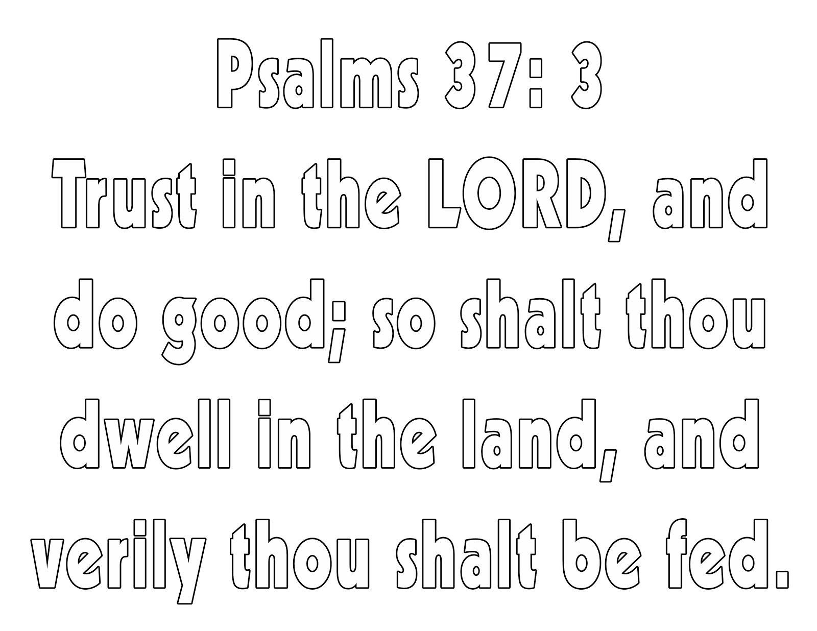 Psalms Verses - Bubble Letters