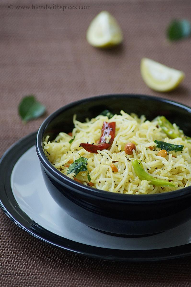 Lemon Sevai Recipe - Lemon Idiyappam Recipe - Blend with Spices