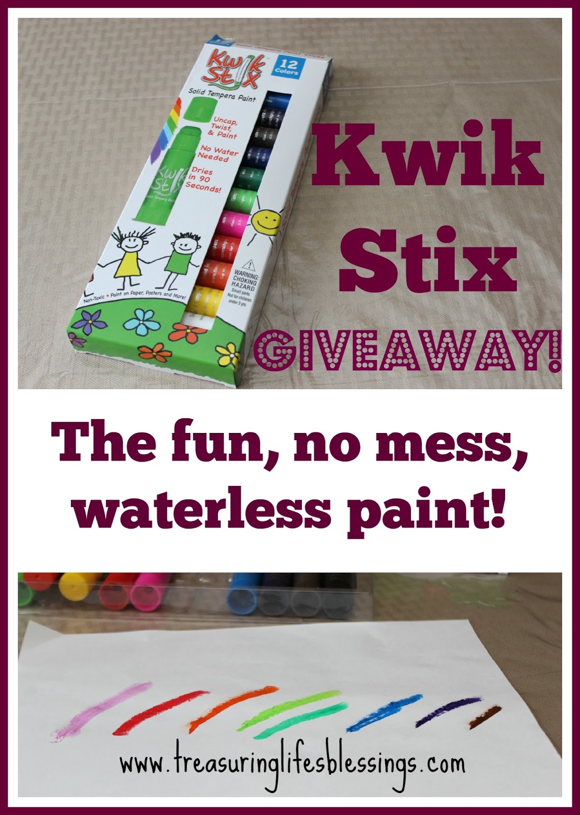 Kwik Stix Giveaway! - Treasuring Life's Blessings