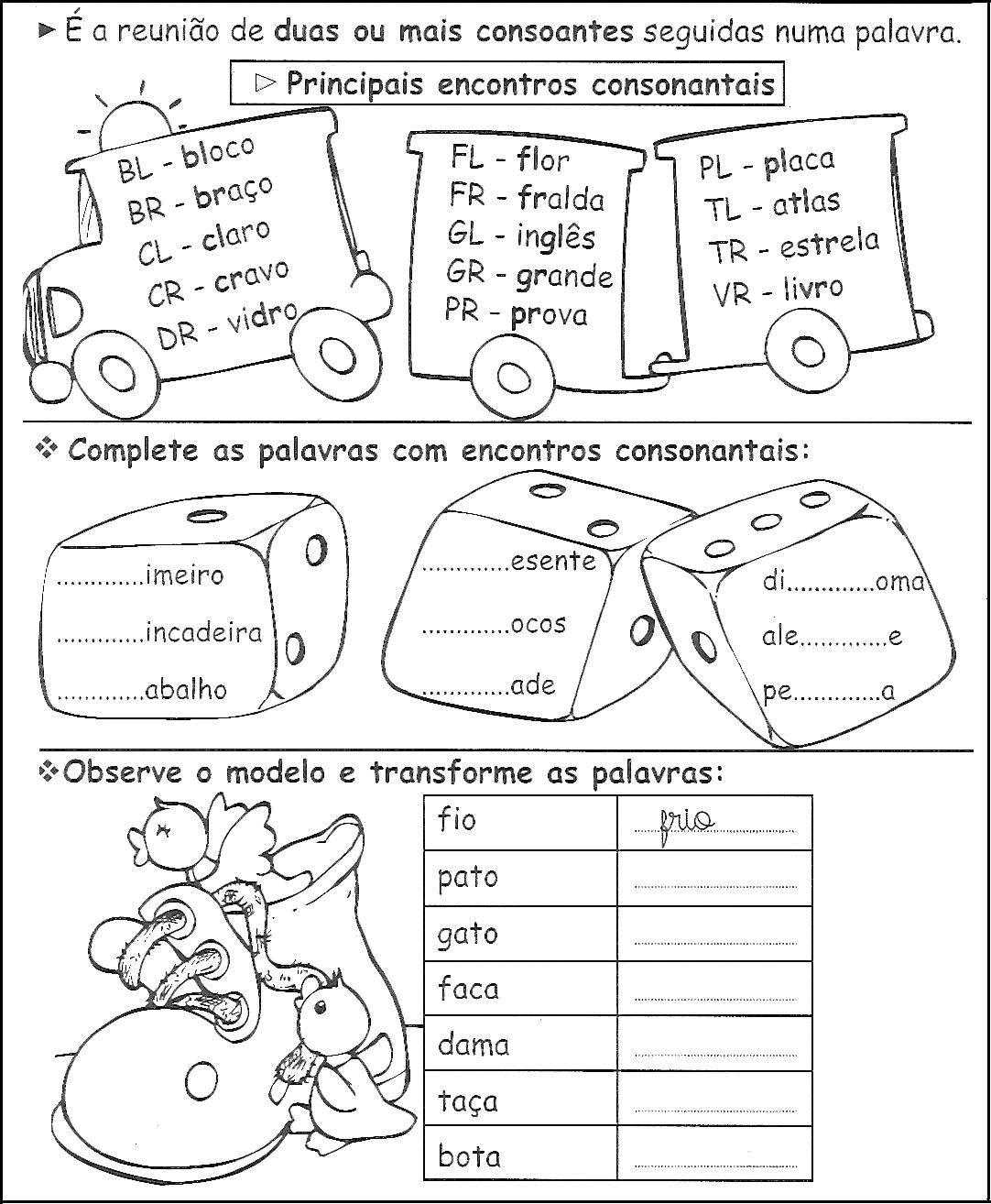 Atividade Com Encontro Consonantal - ROAREDU