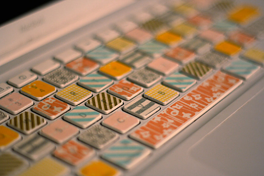 DIY Washi Tape Laptop Keyboard ~ Collected and Shared