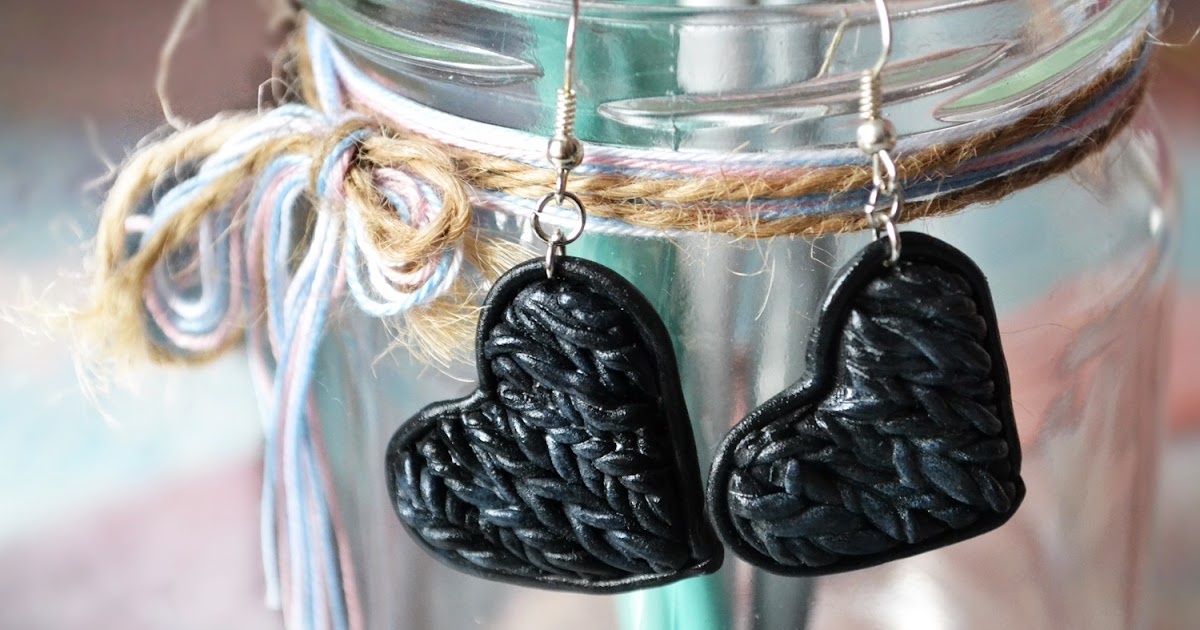 LILLA LOU BLOGUJE: DIY - Plecione kolczyki-serduszka z modeliny