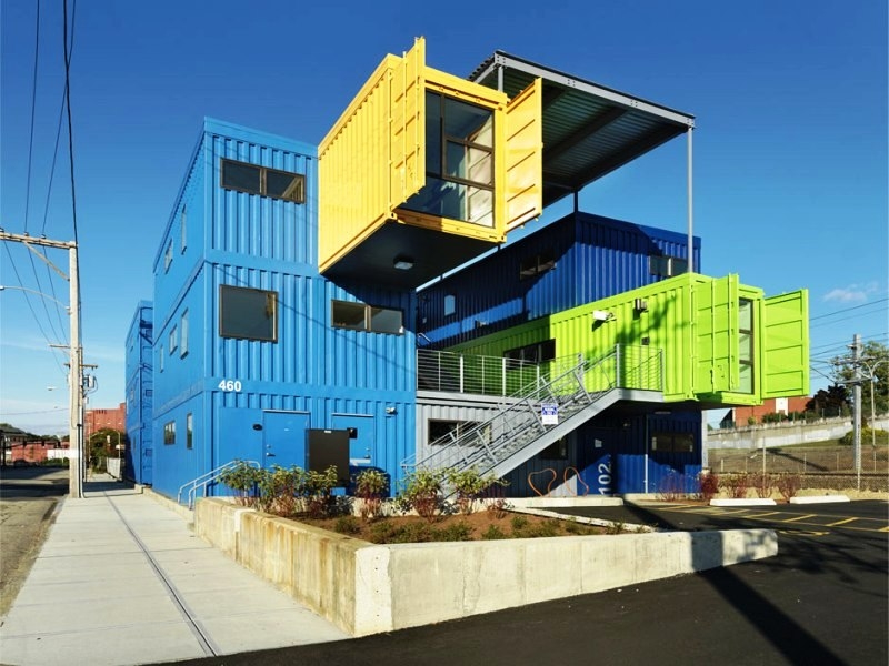 Shipping Container Homes & Buildings: All-Electric Shipping Container ...