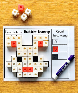 Ms. Moran's Kindergarten: Easter Fine Motor Snap Cube Activities