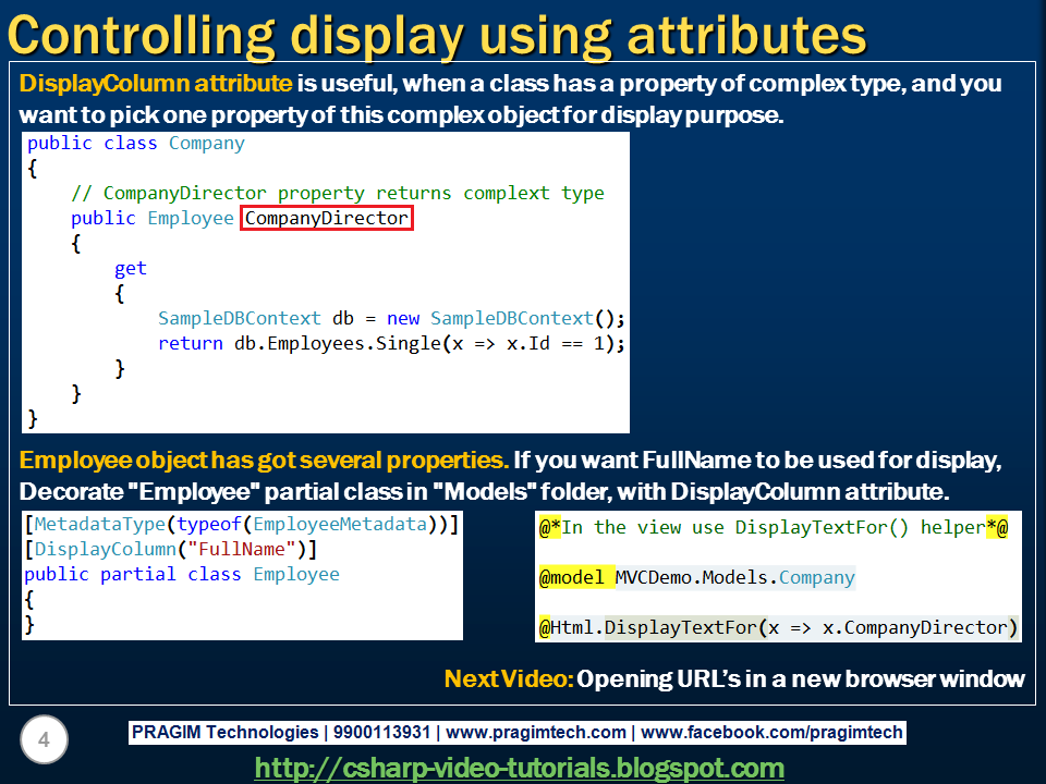 Sql Server Net And C Video Tutorial Part 41 Datatype And Display Column Attributes
