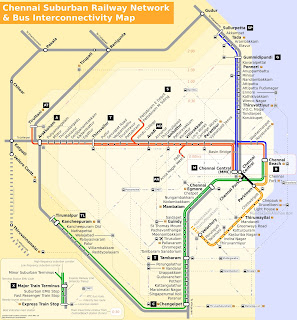 Chennai suburban rail route map - nerydoctors