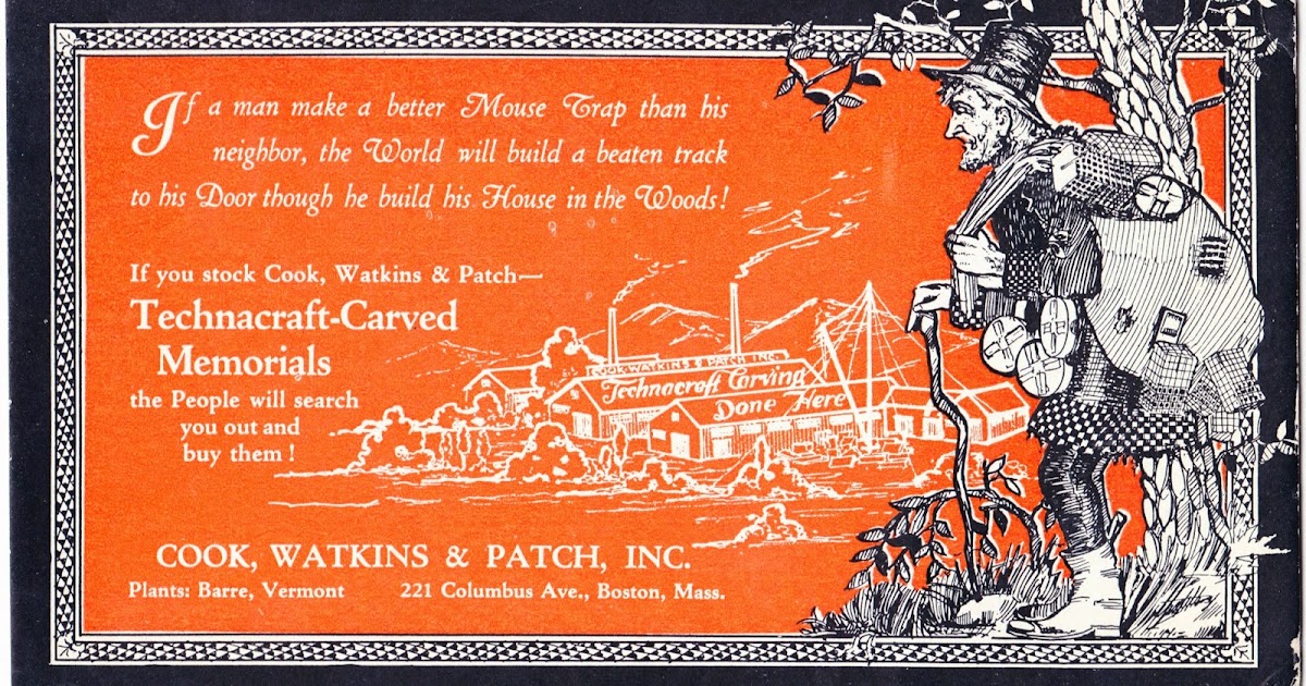 Papergreat: Ink blotter for Cook, Watkins & Patch memorials