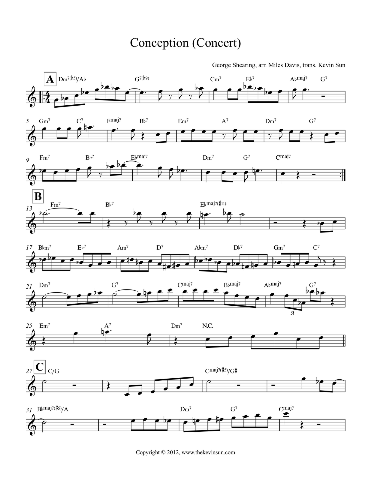 Making Sense of George Shearing's "Conception"