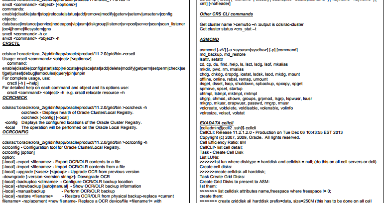CLOUDARCHITECT: OracleCommands