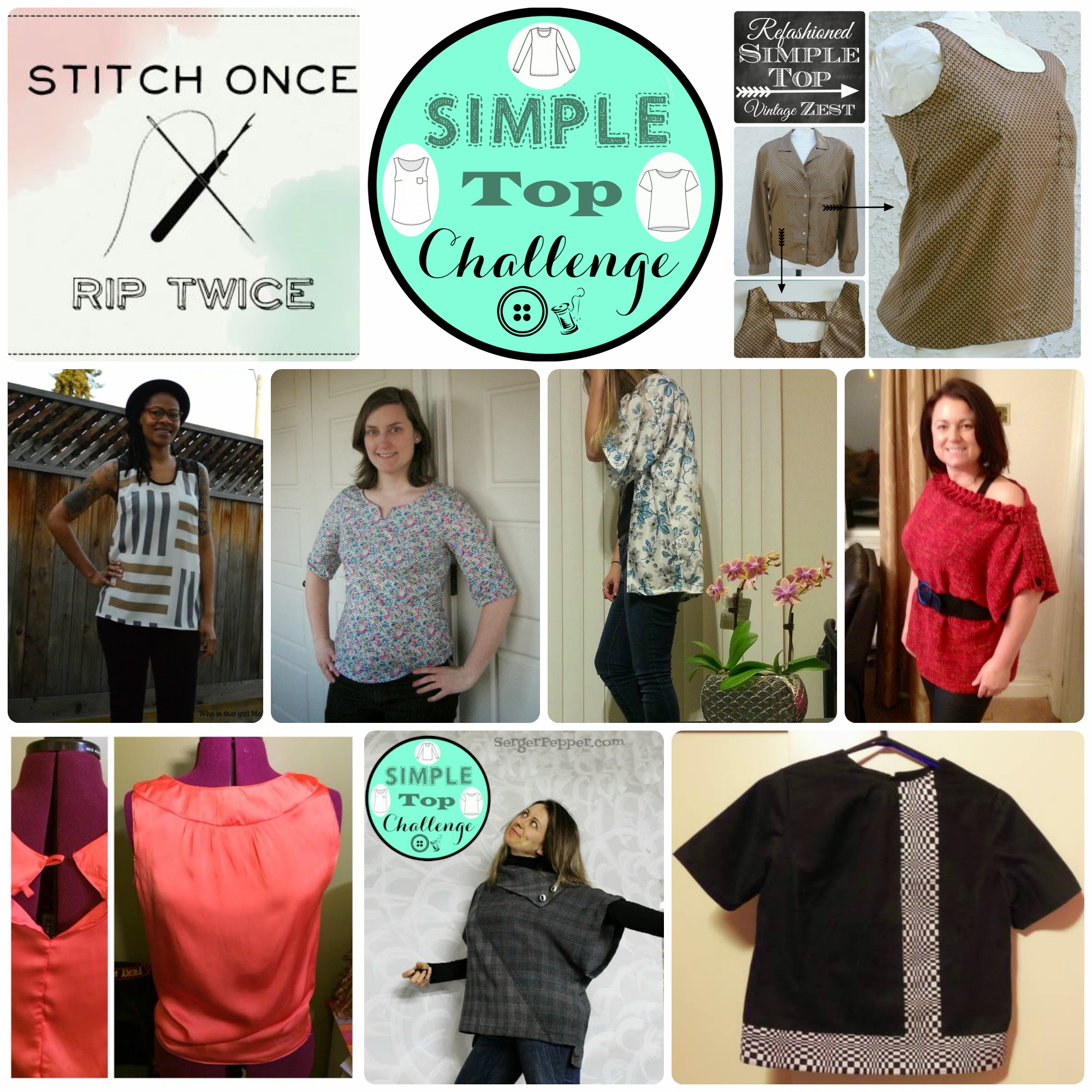 Simple Top Challenge Round-up ~ Diane's Vintage Zest!