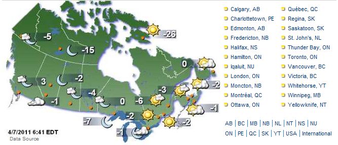 Les Conditions climatiques | QuébecInfo