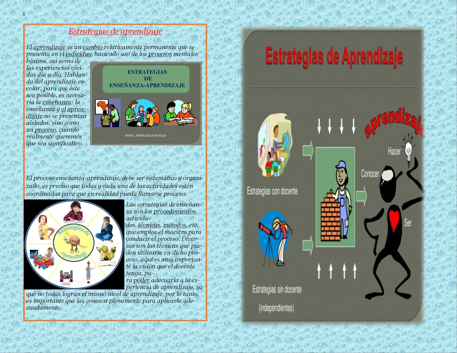 ACTIVIDADES PARA MEJORAR APRENDIZAJE: Díptico sobre estrategias de ...