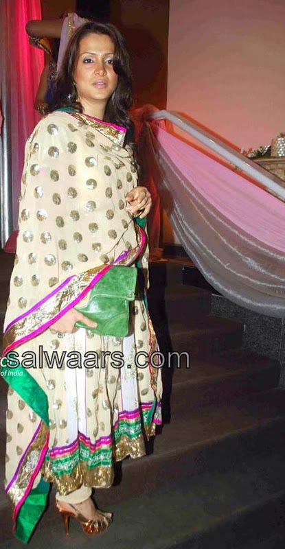 Tania Deol in Polka Dots Salwar Kameez - Indian Dresses