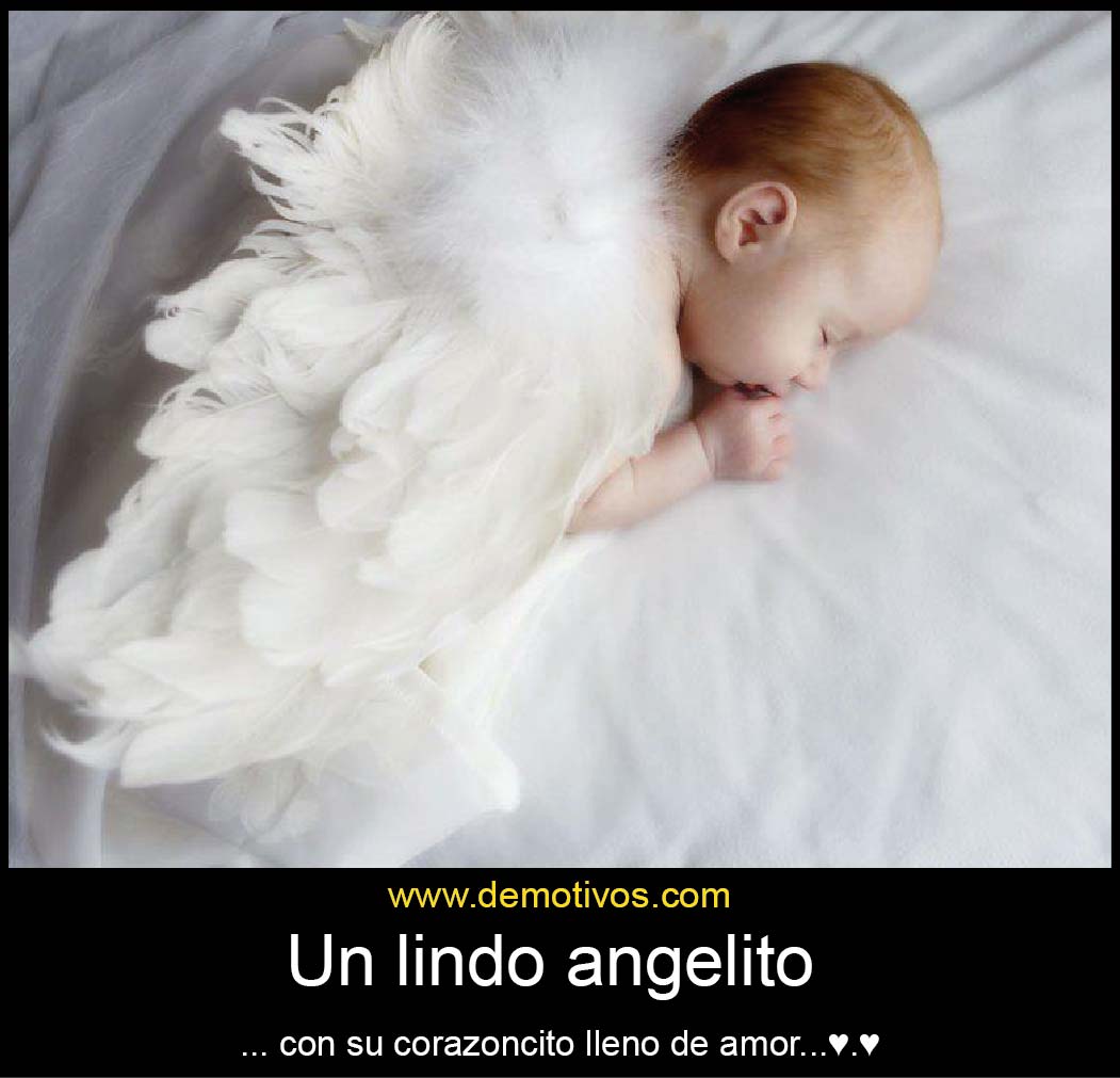 Un lindo angelito con su corazoncito Lleno de amor... | Demotivos para ...