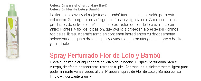 RAQUEL MATEOS MK: Colección para el Cuerpo Mary Kay® Colección Flor de ...