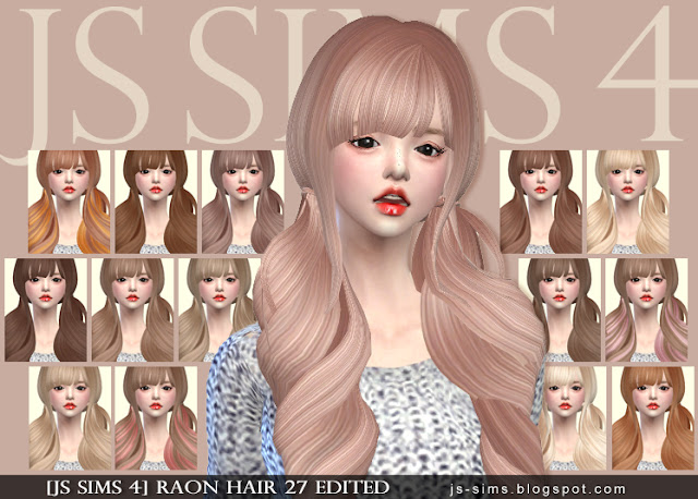 [JS SIMS 4] Raon Hair 27 Edited