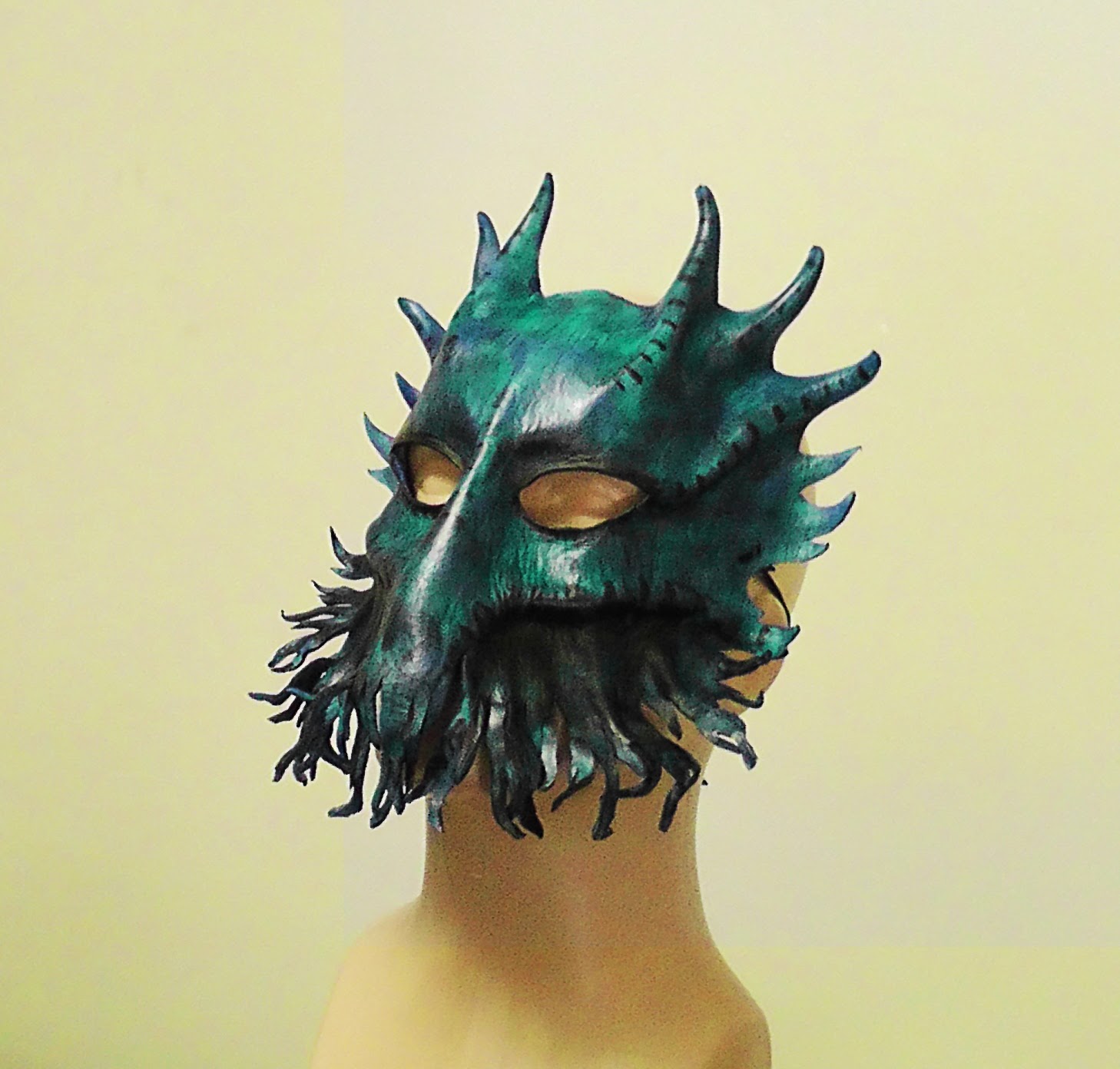 Hallowed Haunting's Leathercraft: Sea Monster / Triton / Leviathan Mask
