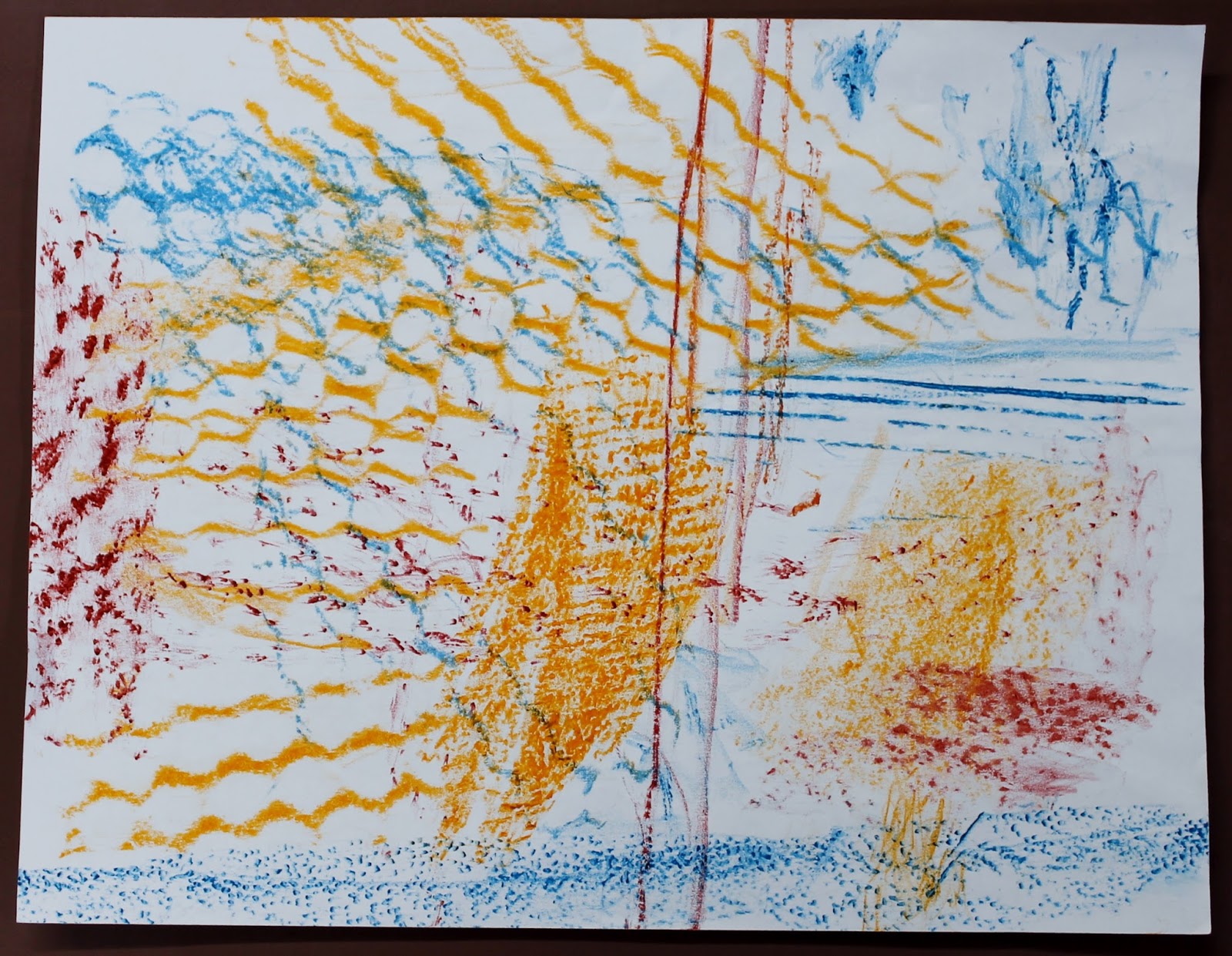 Cartwill Art: 2nd Grade Crayon Rubbing Texture Paintings