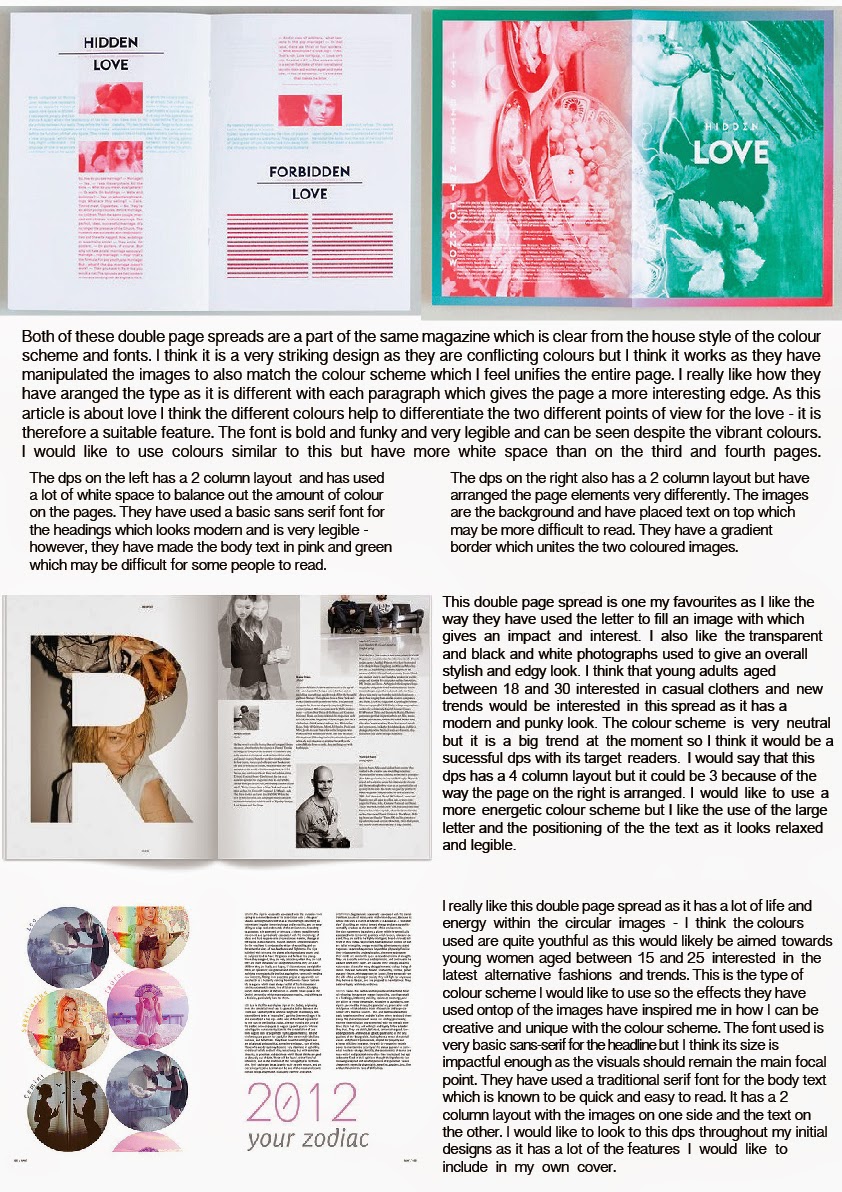 Alice Robinson Unit 40 Magazine Design: Magazine Double Page Spreads ...