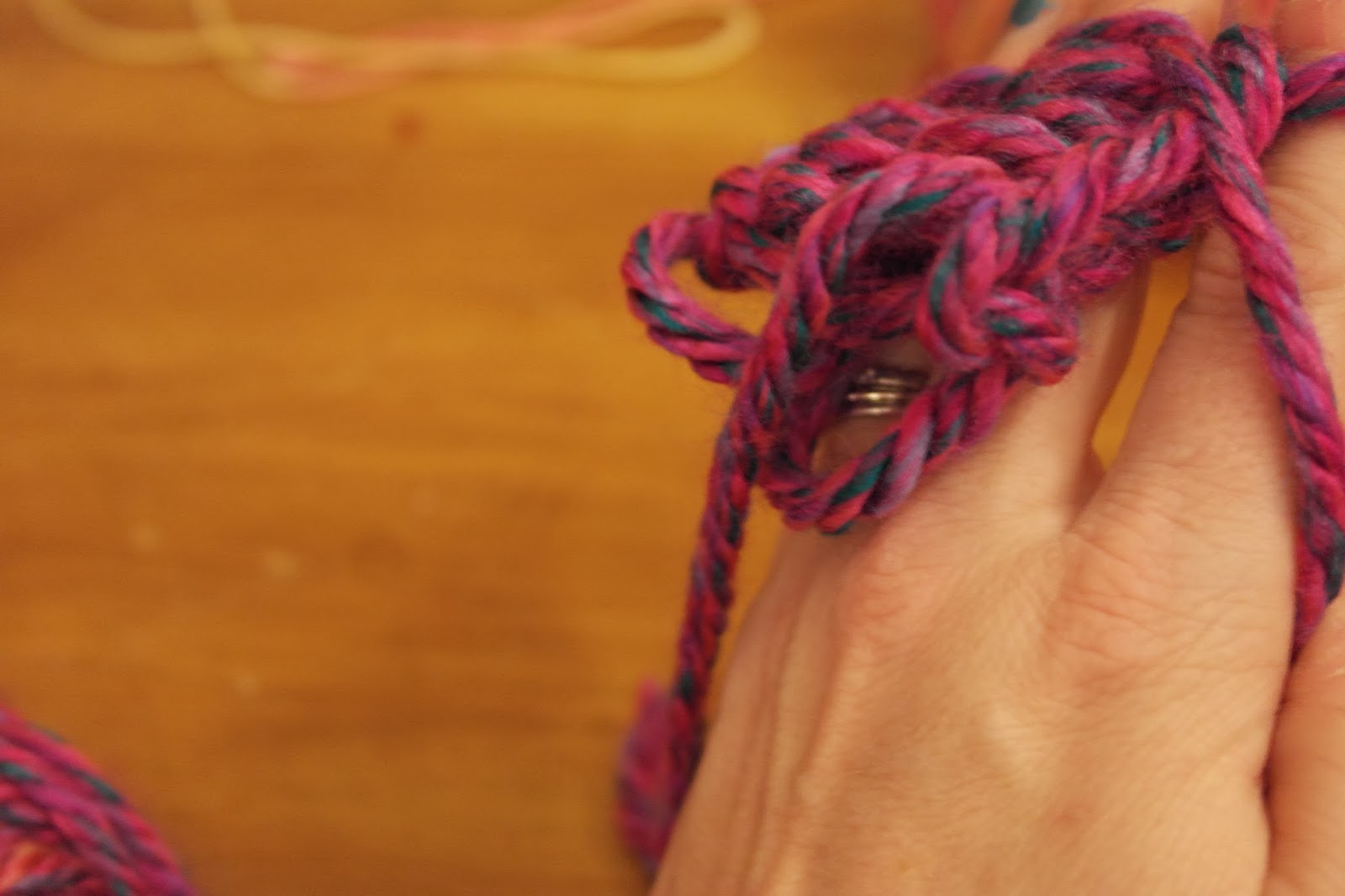Finger Knitting-- The Bees Knees This Winter Break! | Macaroni KID ...