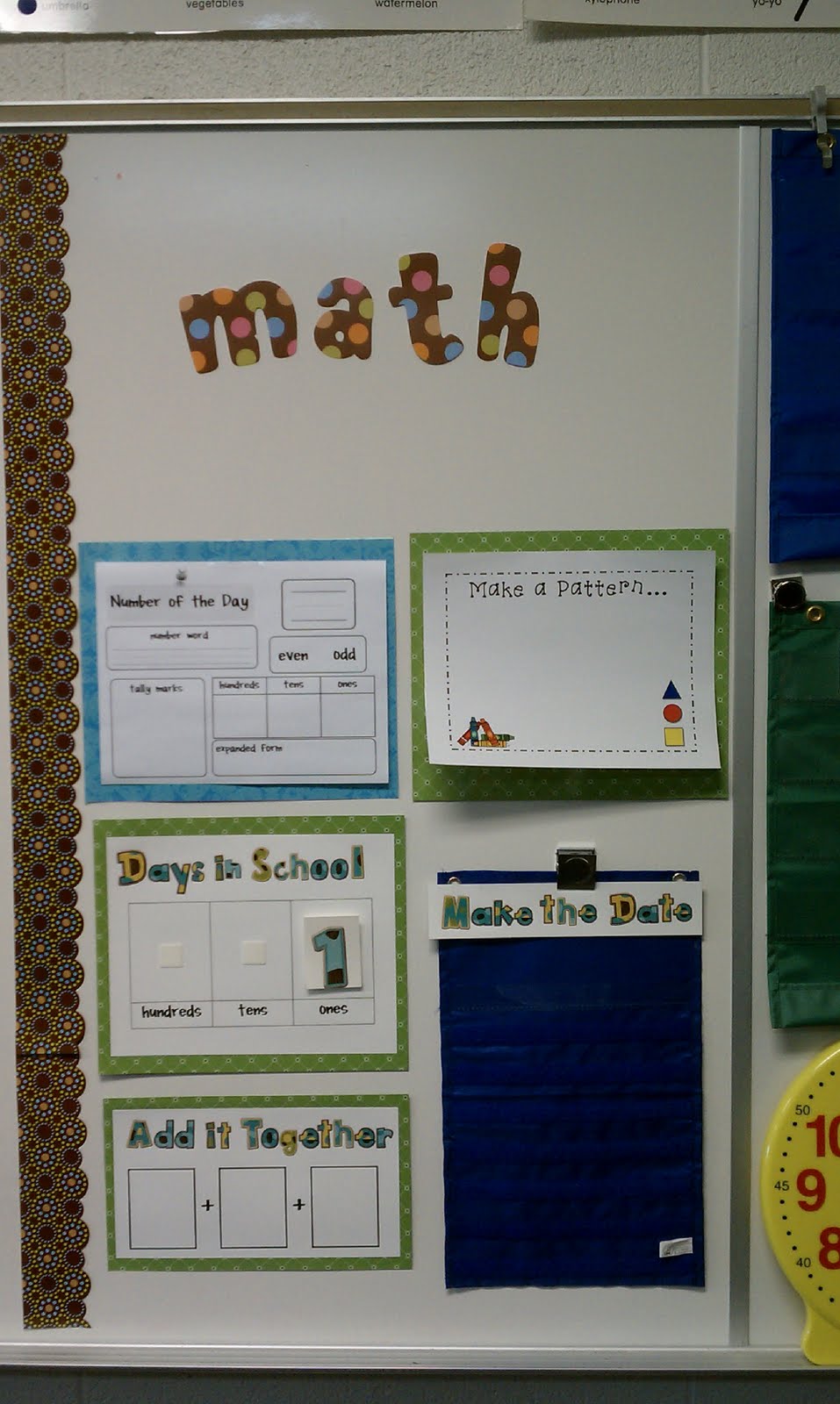 Funky First Grade Fun: Calendar and Math Boards
