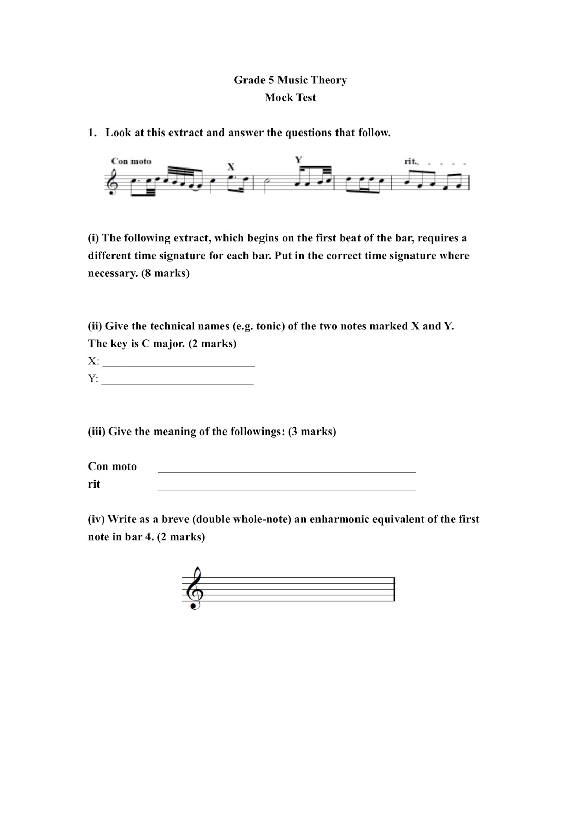 ABRSM Exam Easy Pass!: 五級樂理模擬試卷連答案 1 (Grade 5 Music theory mock paper ...