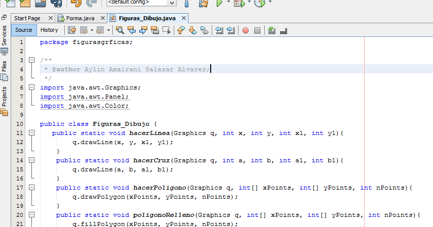 Graficacion.: Ejercicio NetBeans 2: Figuras Graficas