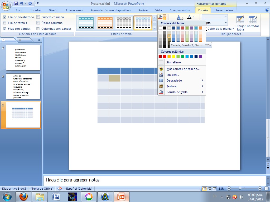 Computacion Primaria: Power Point ::: TRABAJAR CON TABLAS::