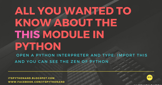 Did you know that if you type import this at a modern Python ...
