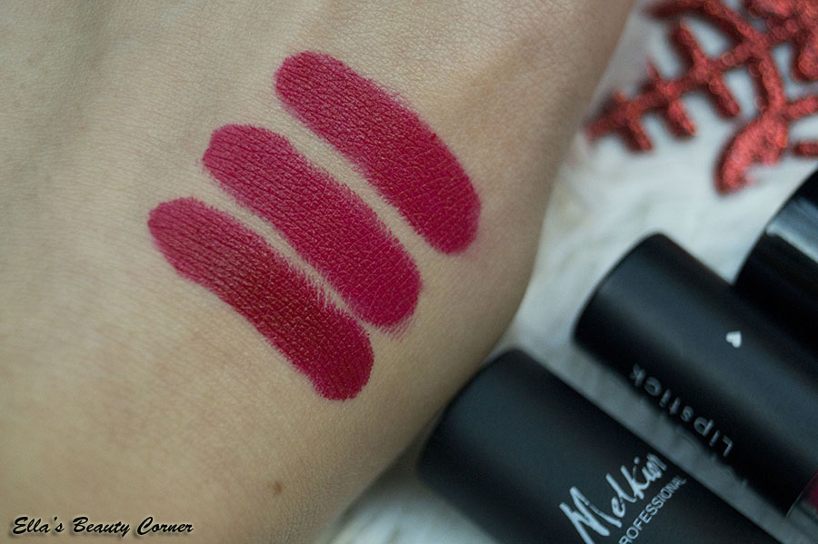 Trei rujuri roșii - Ella's Beauty Corner