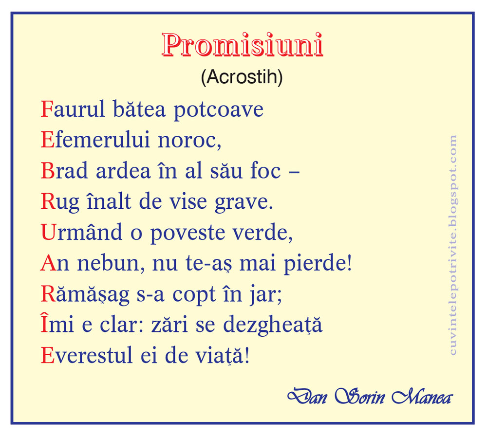 Careuri încrucișate: Acrostih 7