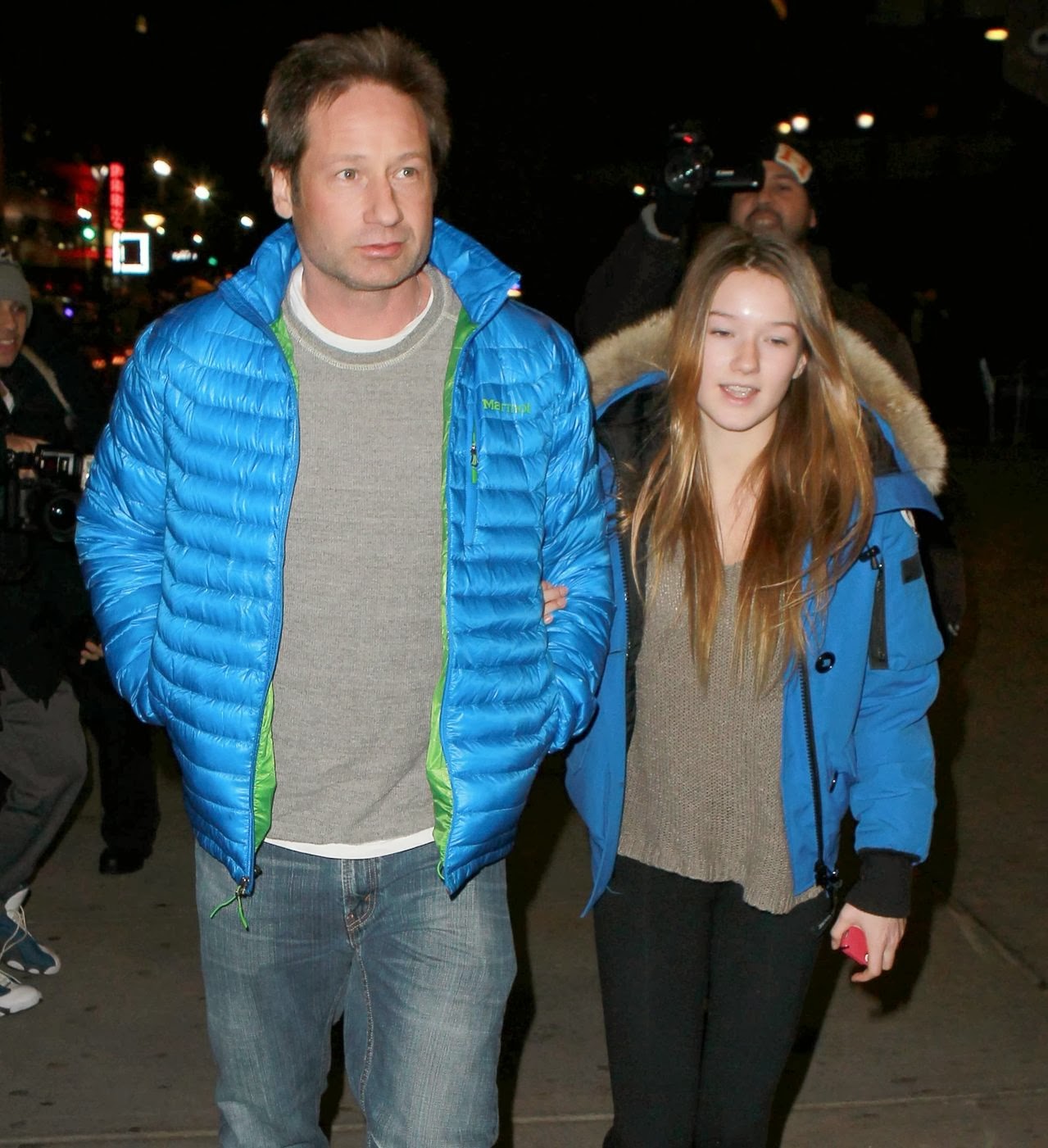 VIDEO & PHOTOS: David Duchovny and his daughter arrive at Madison ...