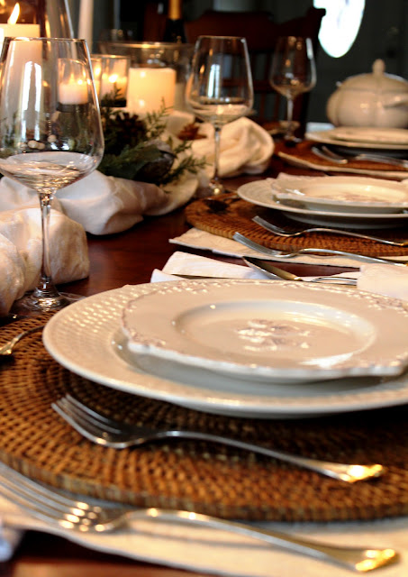 21 Rosemary Lane: Winter White Tablescape and Napkin Folding Tutorial