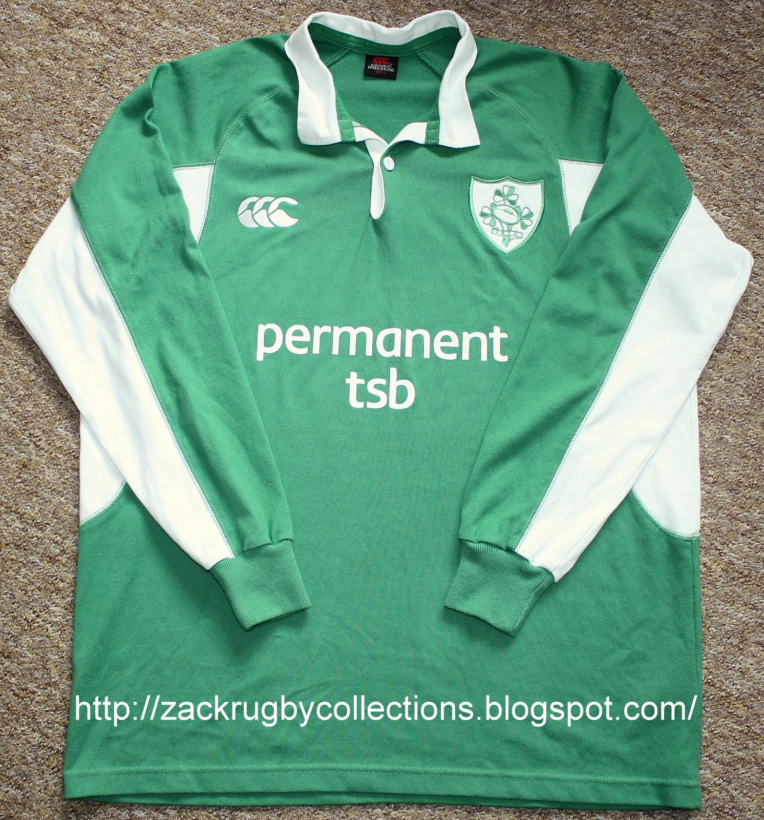 ZackRugby Collections®: Ireland (IRFU) Permanent TSB LS Home 2006/2007 ...