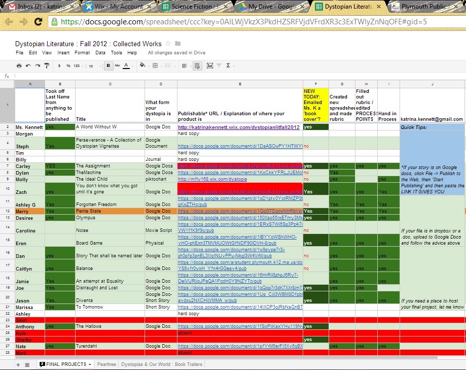 Let us go then, you and I...: Using Google Spreadsheets & Wix to ...
