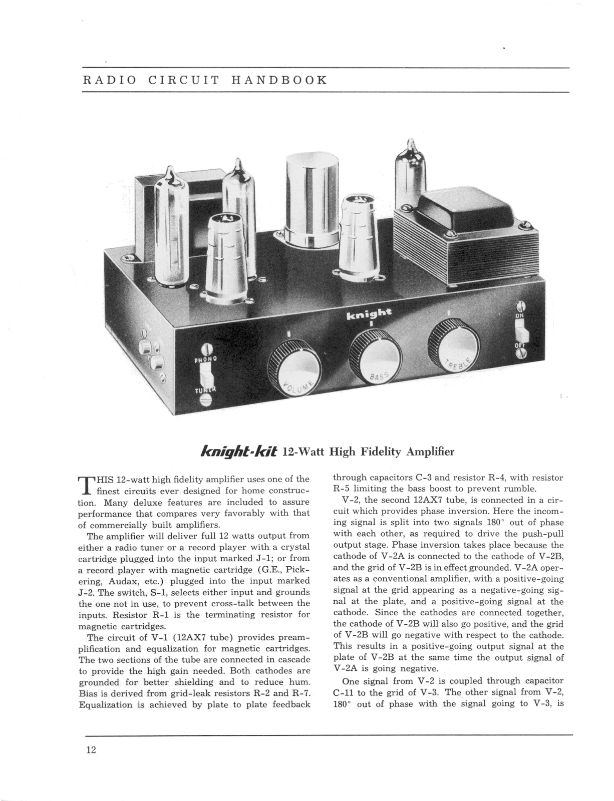 retro vintage modern hi-fi: Knight Kit 12 Watt Amplifier