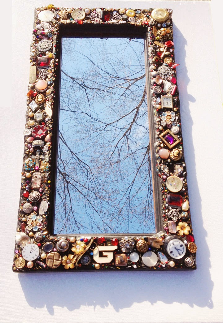 gg's functional art: Making a Heirloom Mirror with Vintage Jewelry