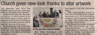 commission4mission: Coverage of Anne Creasey's altar frontal