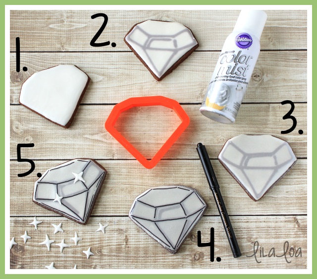 How to Make Decorated Diamond Cookies