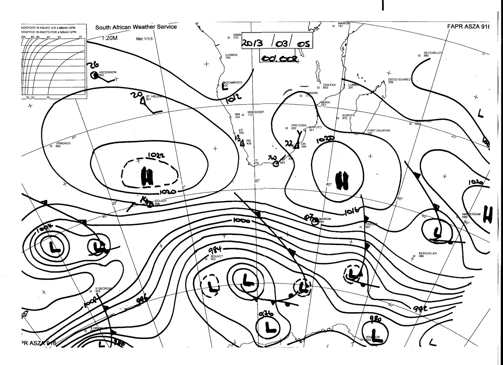 SA Weather and Disaster Observation Service: SA Sea Level Synoptic ...