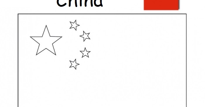 Geography Blog: China Flag Coloring Page