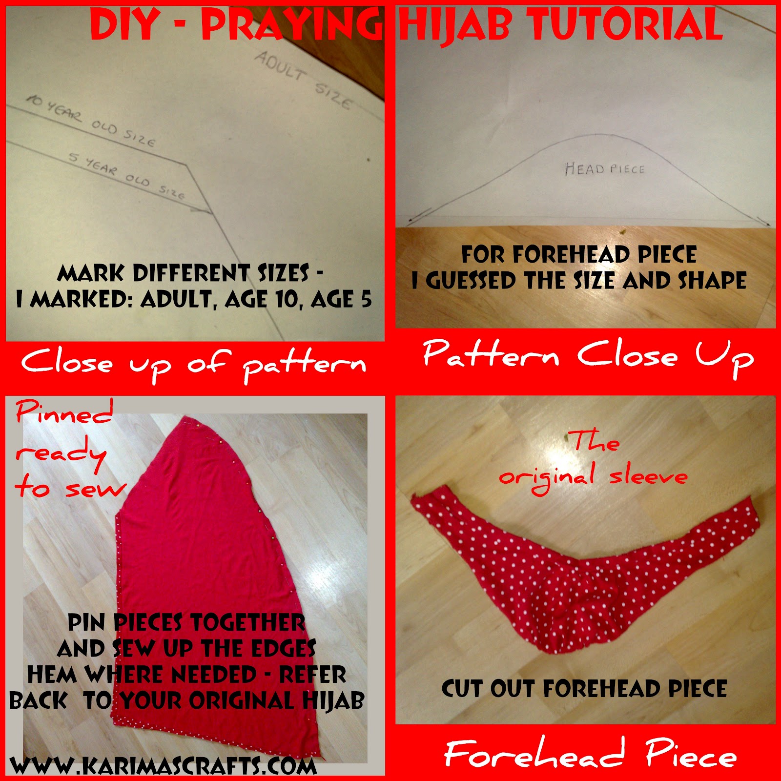 Karima's Crafts: DIY - Praying Hijab Tutorial