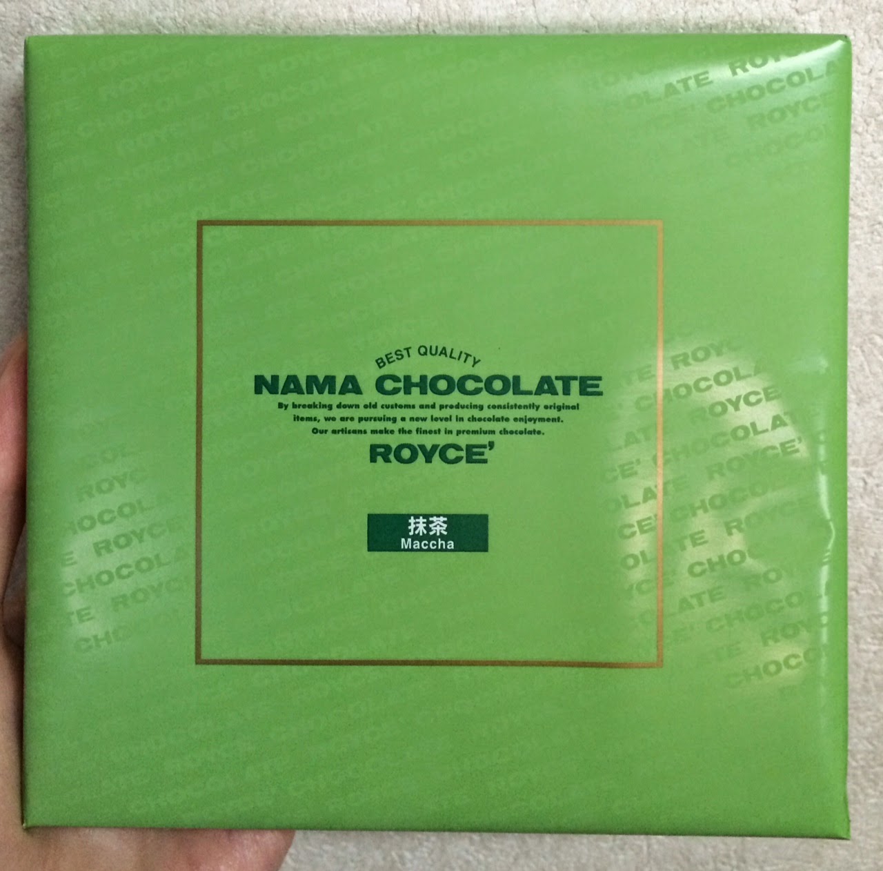 Royce' Nama Chocolate Matcha / ロイズ 生チョコレート 抹茶 ~ I'm Made of Sugar ...