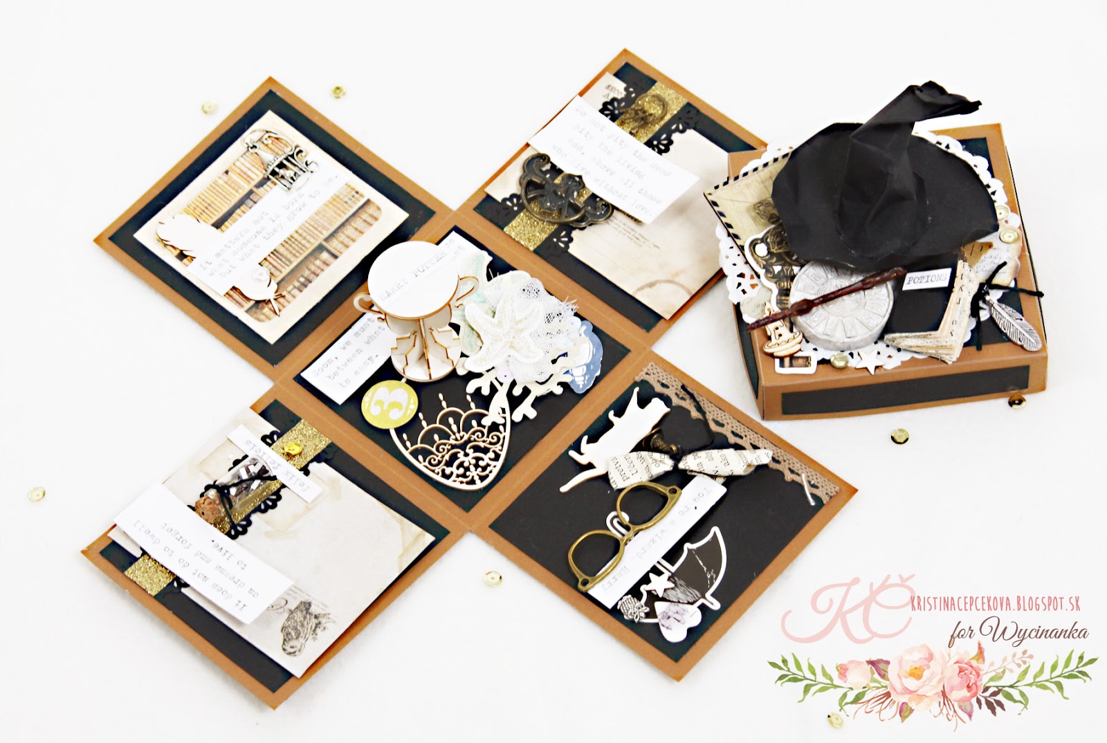 pracownia wycinanki: Harry Potter exploding box