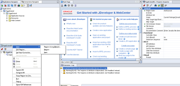 Oracle Application's Blog: Flexible layout in oaf : How to add custom region in Standard OAF Page